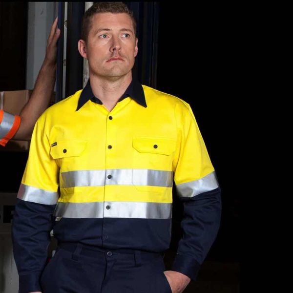 Hi Vis Work Shirt Long Sleeve 190G | Embroidery | Screen Printing ...