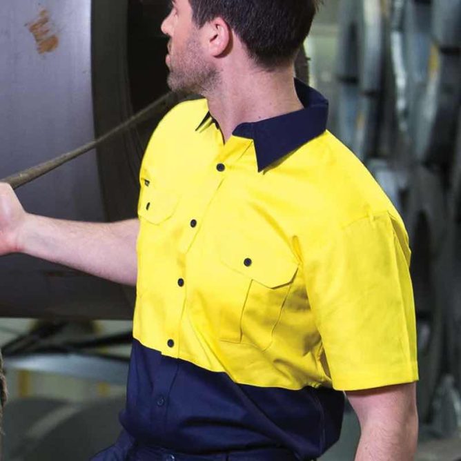 Hi Vis Work Shirt Short Sleeve | Embroidery | Screen Printing ...